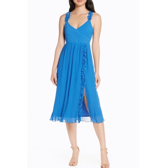 foxiedox | Dresses | Nwt Anthropologie Foxiedox Blue Pleated Dress ...